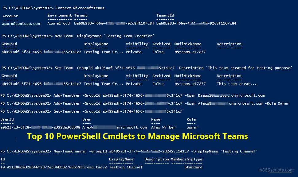 Top 10 Powershell Cmdlets To Manage Microsoft Teams Using Powershell