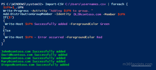 How To Add Bulk Users To Distribution Group In Office 365 Via Powershell