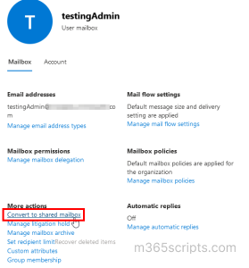 Microsoft 365: Convert User Mailbox to Shared Mailbox using PowerShell