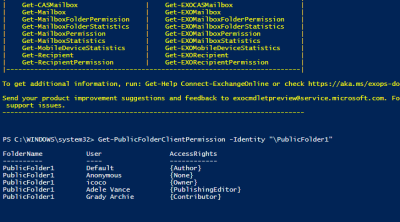Get All Public Folders and Permissions using PowerShell