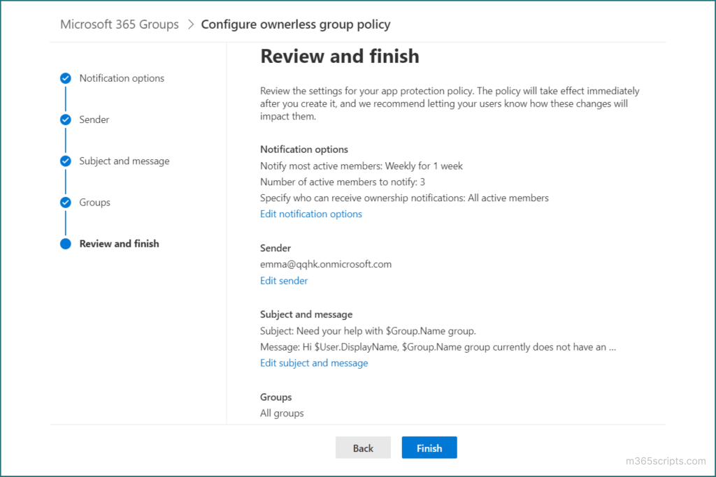 Manage Orphan groups in ease with Group Ownership Governance Policy