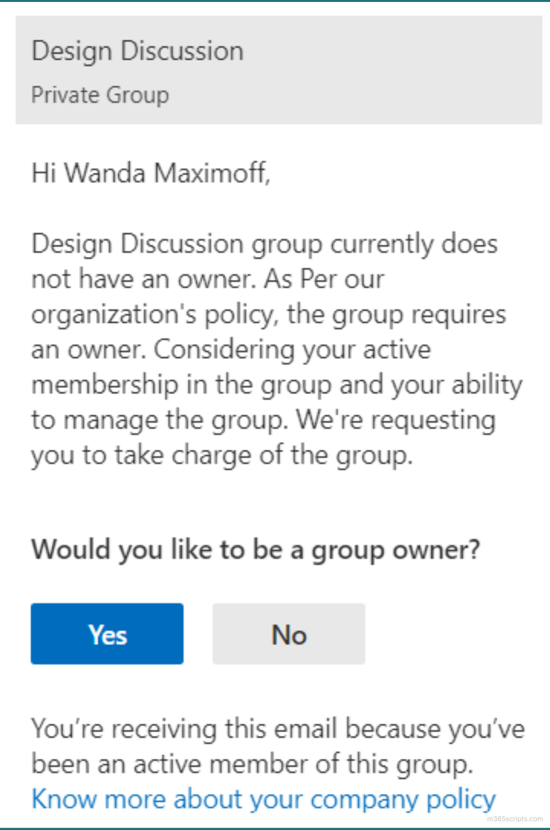 Manage Orphan groups in ease with Group Ownership Governance Policy