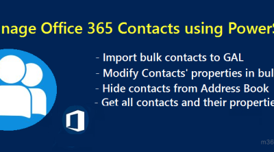 Bulk Import Contacts to Office 365 using PowerShell