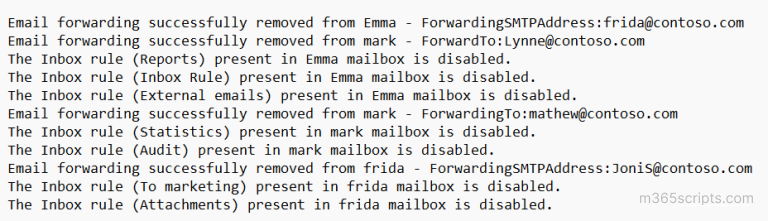 Remove Email Forwarding in Office 365 Using PowerShell