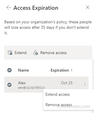 Set Guest User Access Expiration in SharePoint Online