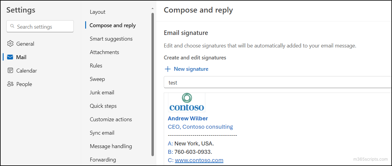 Synchronize Outlook Email Signatures in Microsoft 365