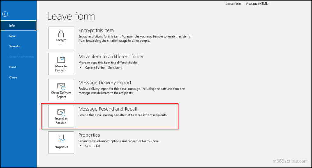 All New Experience to Recall Messages in Exchange Online
