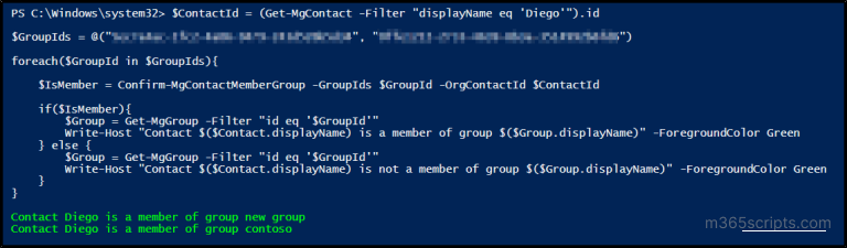 Manage Office 365 Contacts Using Ms Graph Powershell