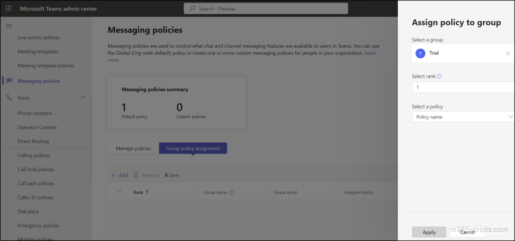 Group Policy Assignments Using Microsoft Teams PowerShell