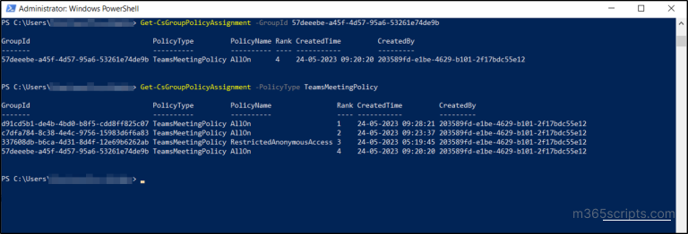 Group Policy Assignments Using Microsoft Teams PowerShell