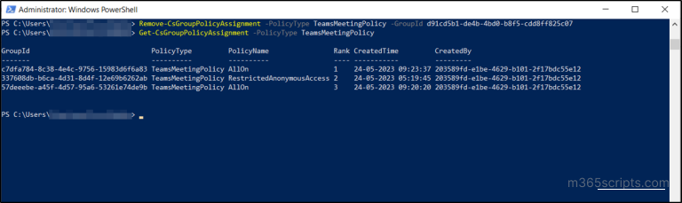 Group Policy Assignments Using Microsoft Teams PowerShell