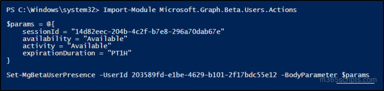 Manage Presence Status In Microsoft Teams Using Ms Graph Powershell