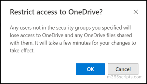 Restrict OneDrive Access by Security Groups