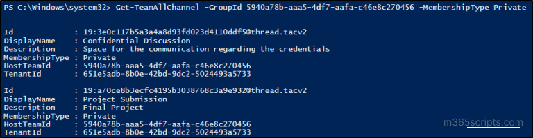 Microsoft Teams Private Channel Management with PowerShell