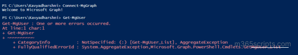 [Solved] Microsoft Graph: One or more errors occurred