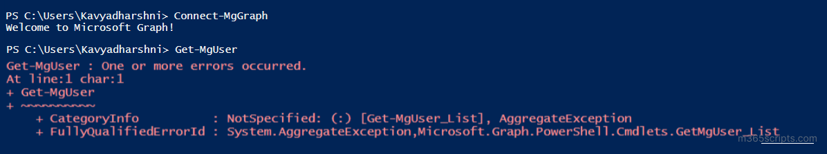 Solved Microsoft Graph One Or More Errors Occurred 7323