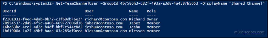 Manage Microsoft Teams Shared Channel Using PowerShell