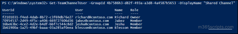 Manage Microsoft Teams Shared Channel Using PowerShell