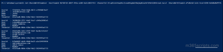 Manage Microsoft Teams Shared Channel Using PowerShell