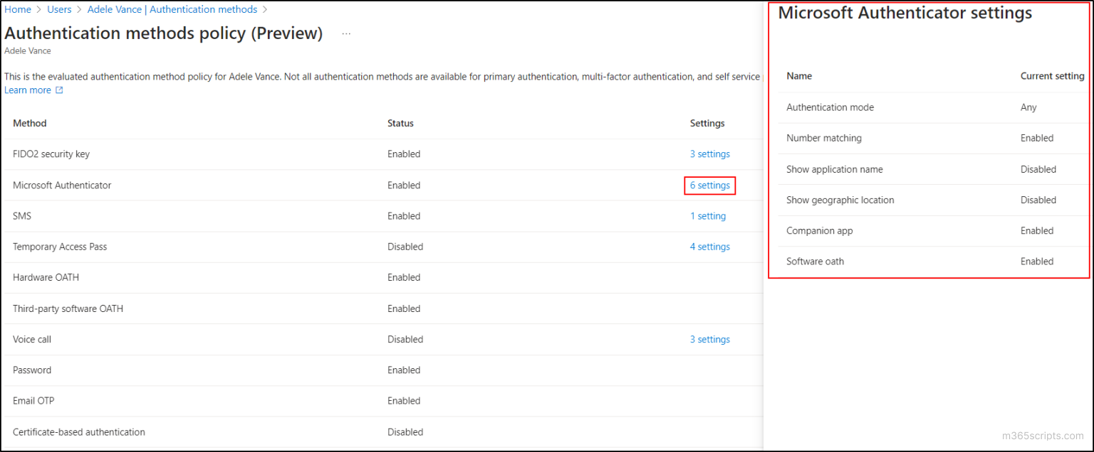 Find MFA Setting Status With Authentication Methods Policy Report