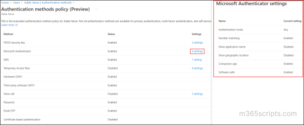 Find MFA Setting Status With Authentication Methods Policy Report