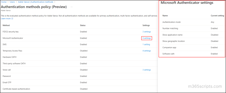 Find MFA Setting Status With Authentication Methods Policy Report