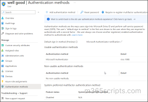 Find MFA Setting Status With Authentication Methods Policy Report