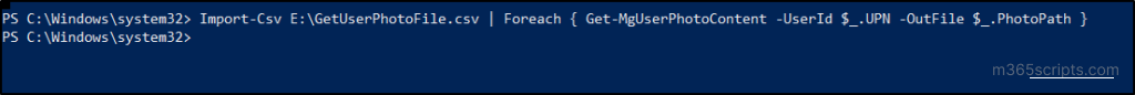 Manage Microsoft 365 User Photos using MS Graph PowerShell