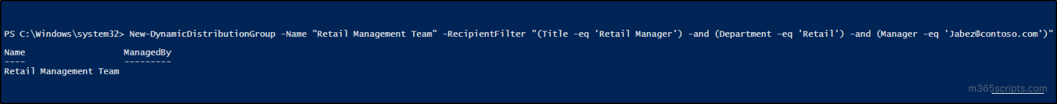Manage Microsoft Dynamic Distribution Groups Using Powershell