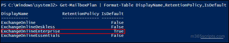 Archive and Deletion Policy for Exchange Online Mailboxes