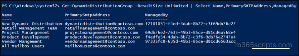 Manage Microsoft Dynamic Distribution Groups Using PowerShell