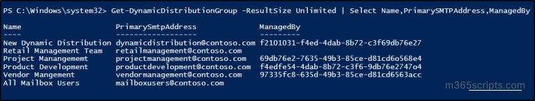 Manage Microsoft Dynamic Distribution Groups Using Powershell