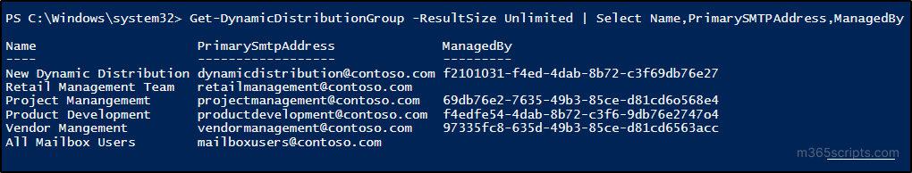 Manage Microsoft Dynamic Distribution Groups Using Powershell