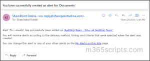 How to Create SPO Alerts on Files, Folders, Lists, & Documents
