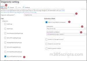 Get Microsoft Graph Activity Logs Using Azure Portal