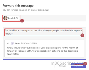 How to Forward Chats in Microsoft Teams