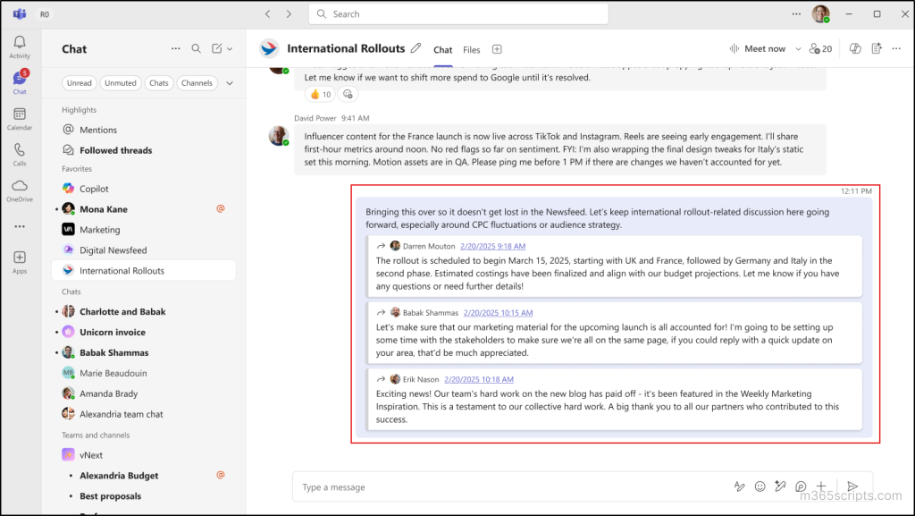 How to Forward Chats in Microsoft Teams