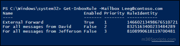 Manage Inbox Rules in Outlook Using PowerShell