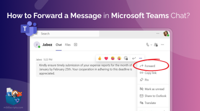 How to Forward Chats in Microsoft Teams
