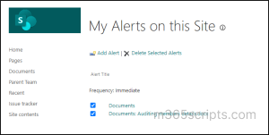 How to Create SPO Alerts on Files, Folders, Lists, & Documents