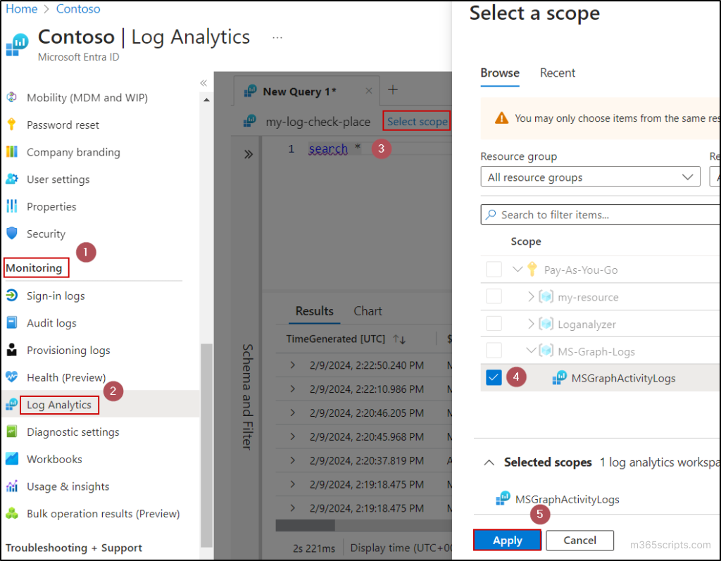 Get Microsoft Graph Activity Logs Using Azure Portal