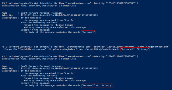 Manage Inbox Rules in Outlook Using PowerShell