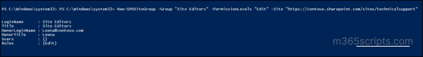 Create Sites in SharePoint Online Using PowerShell