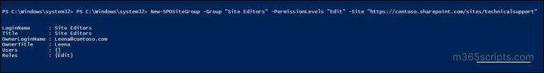 Create Sites in SharePoint Online Using PowerShell