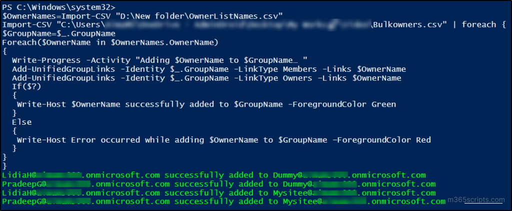 Manage Microsoft 365 Group Owners Using PowerShell