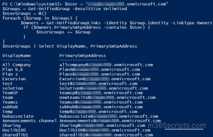Manage Microsoft 365 Group Owners Using PowerShell