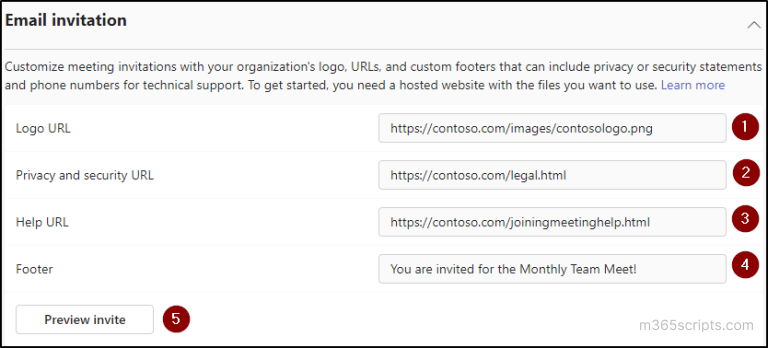 Customize Meeting Invitations in Microsoft Teams