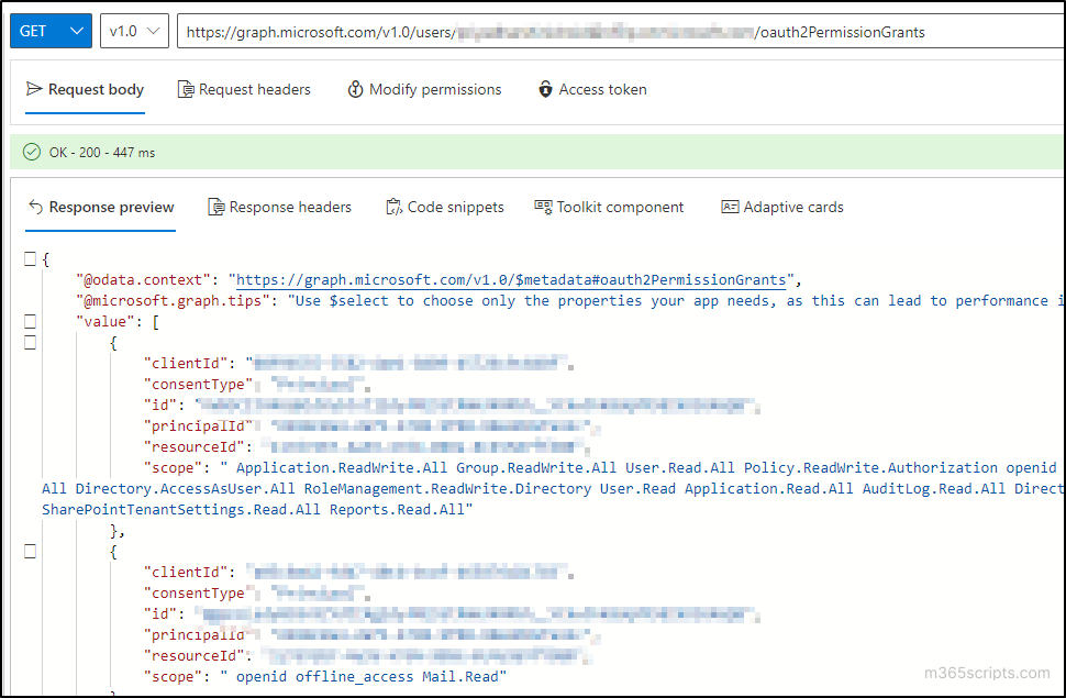 Manage Entra Delegated Permissions for Users via MS Graph