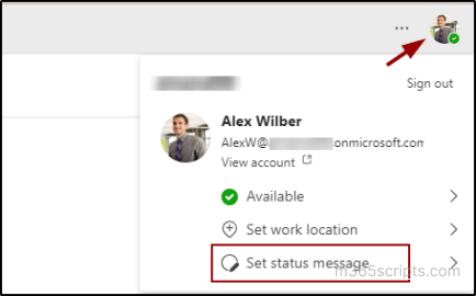 Set Up an Out of Office Status in Microsoft Teams