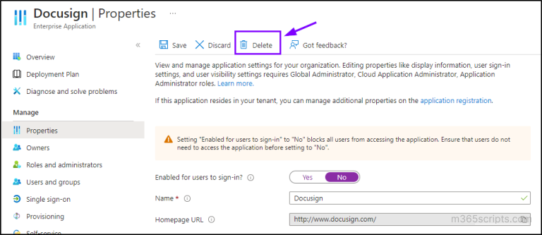 Remove User Access to Applications in Microsoft 365
